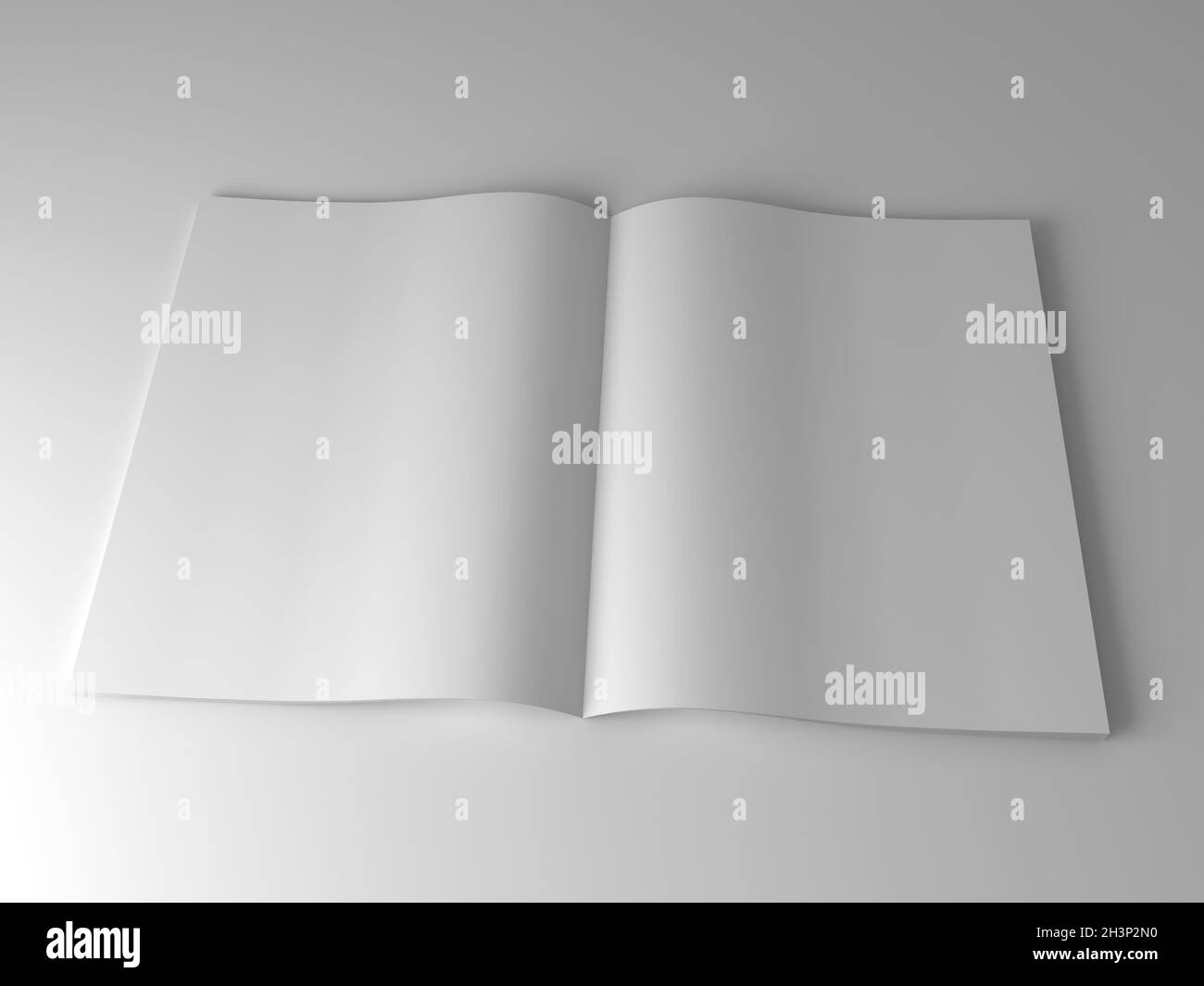 Blank open magazine template hi-res stock photography and images - Alamy
