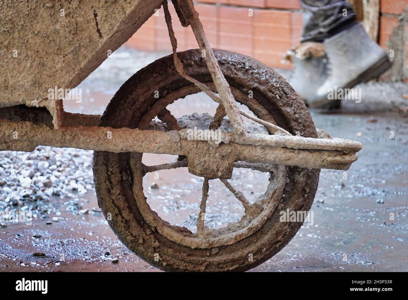 Wheel of a rusty cart in an industrial area Stock Photo - Alamy