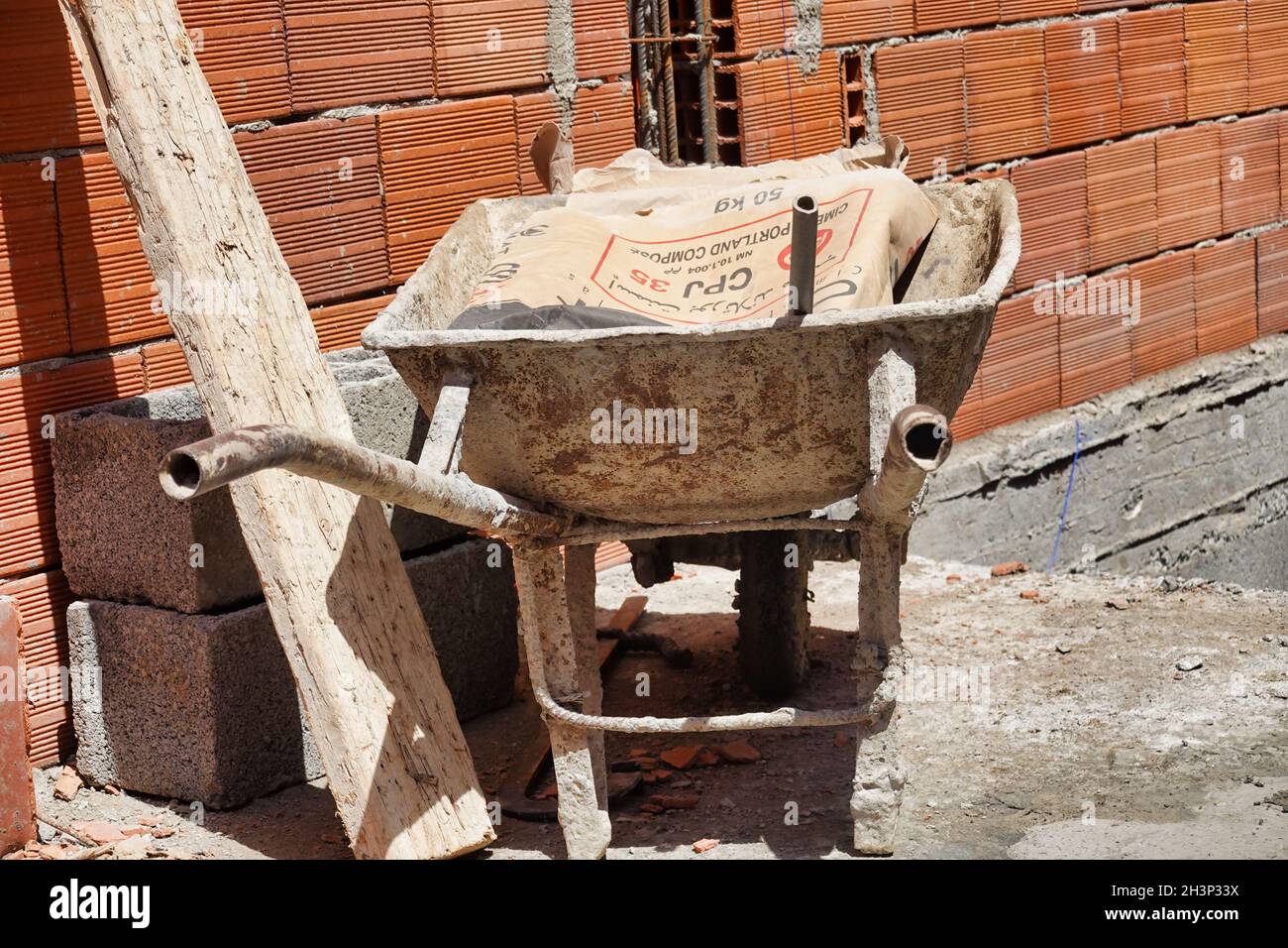 Rusty cart in an industrial area Stock Photo - Alamy
