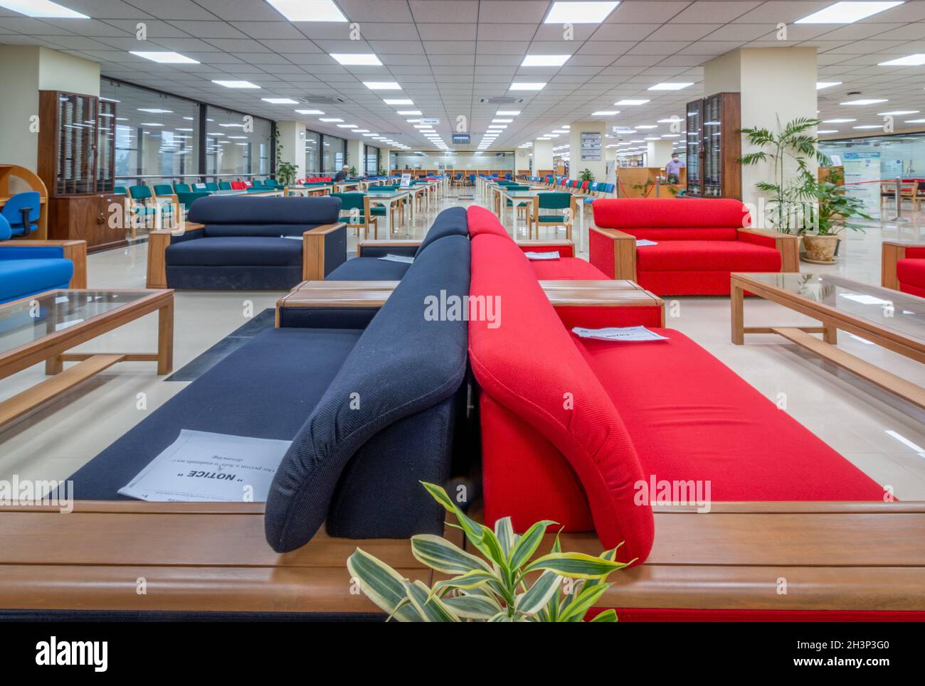 ISLAMABAD, PAKISTAN - Aug 05, 2021: An indoor library with colorful ...