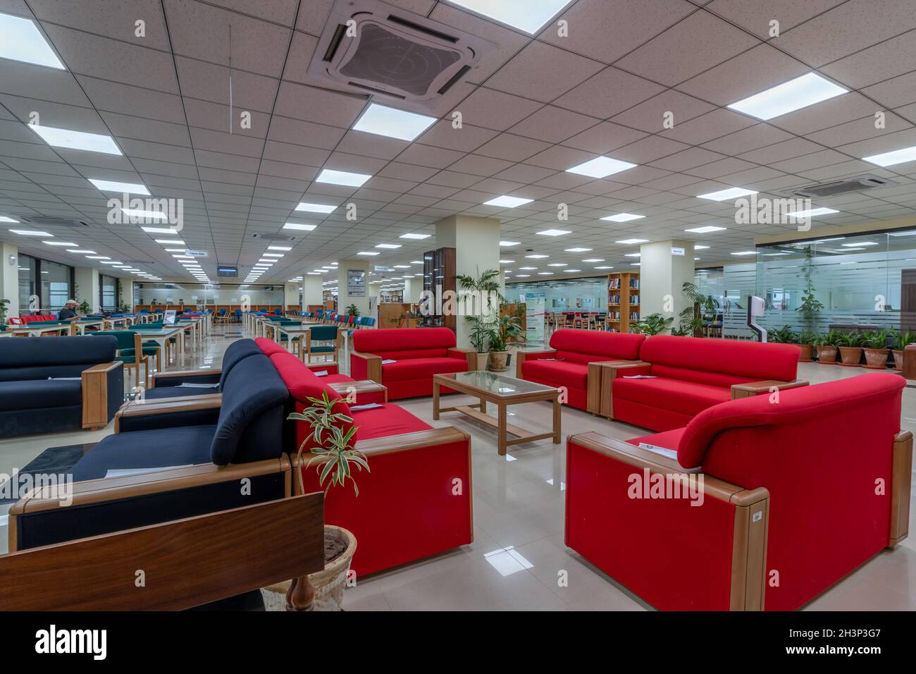 ISLAMABAD, PAKISTAN - Aug 05, 2021: An indoor library with colorful ...