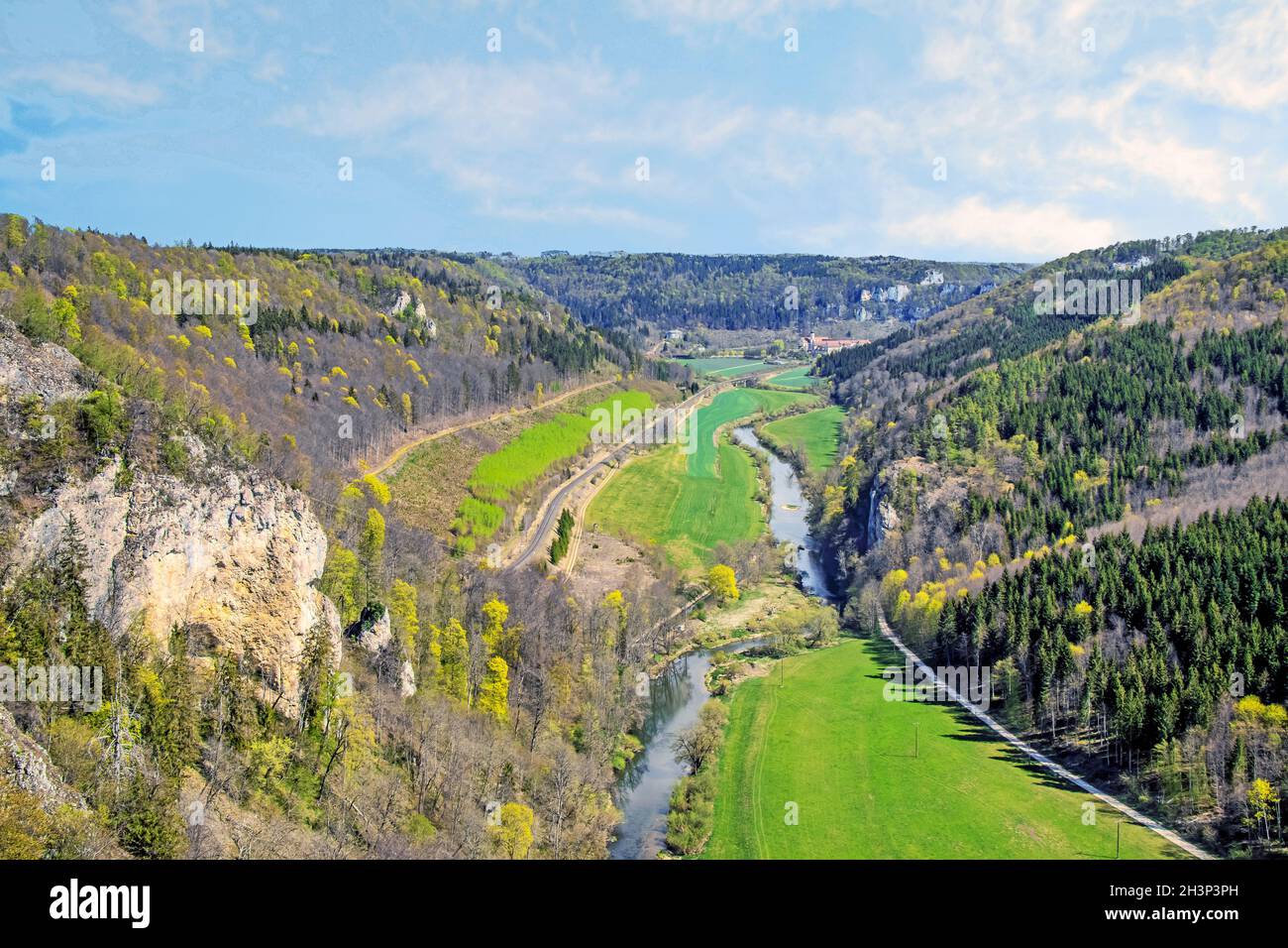 Danube Valley with Beuron Monastery Stock Photo - Alamy