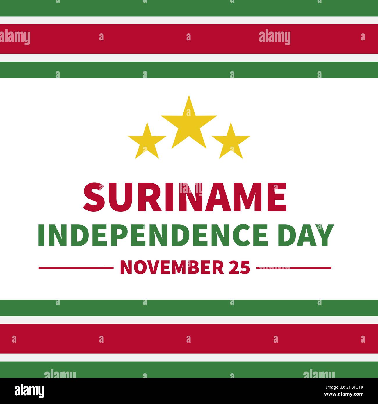 Suriname Independence Day typography poster. National holiday celebrate ...