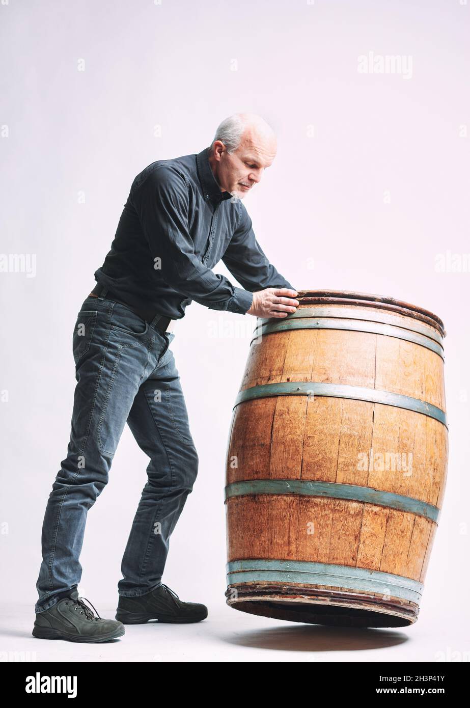 Rolling a barrel hi-res stock photography and images - Alamy