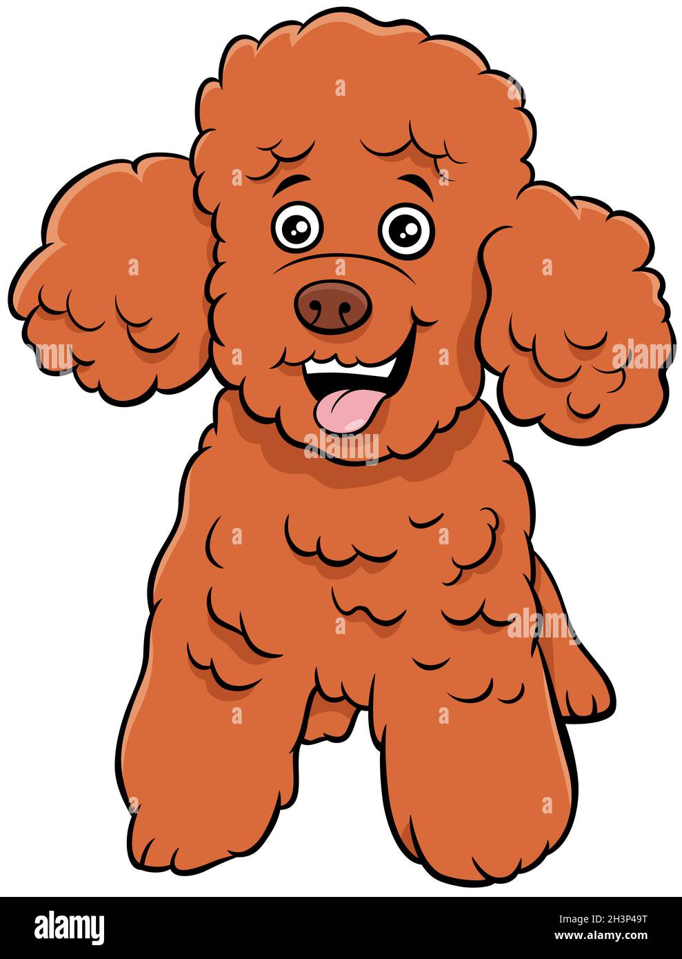 Poodle toy dog cartoon animal character Stock Photo - Alamy