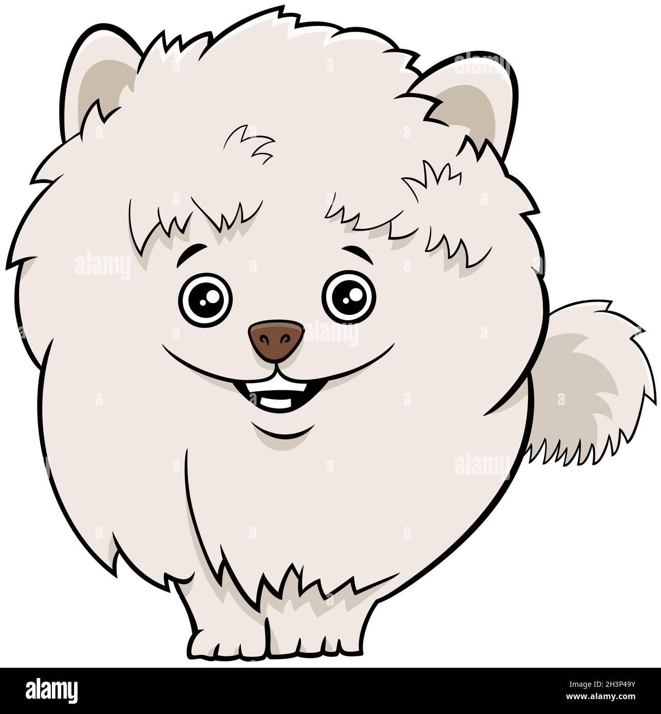 Spitz dog cartoon illustration hi-res stock photography and images - Alamy