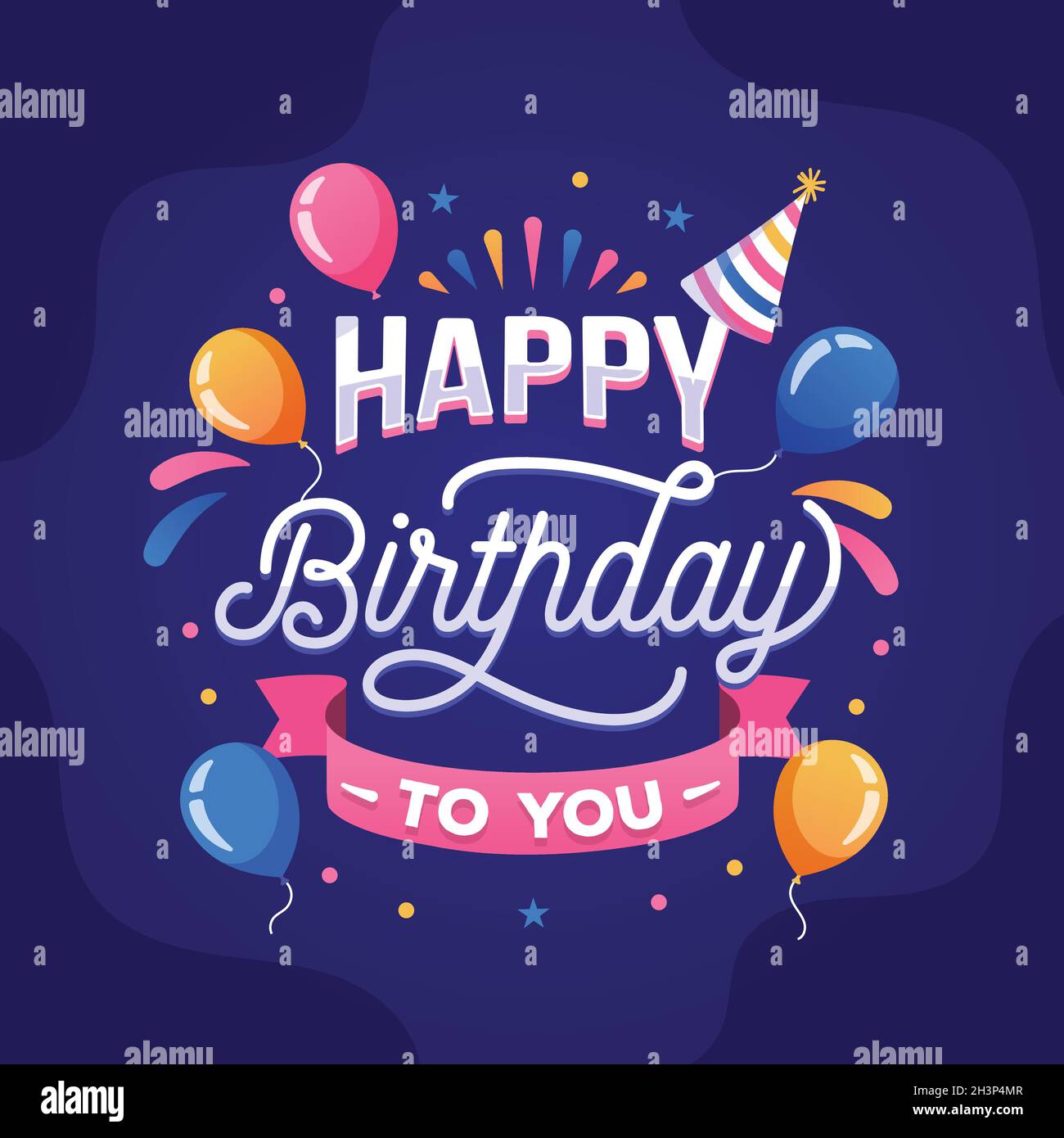detailed birthday lettering vector design illustration Stock Vector ...