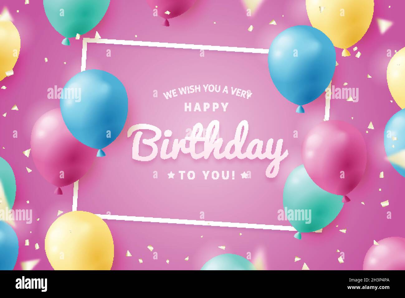 realistic birthday background vector design illustration Stock Vector ...