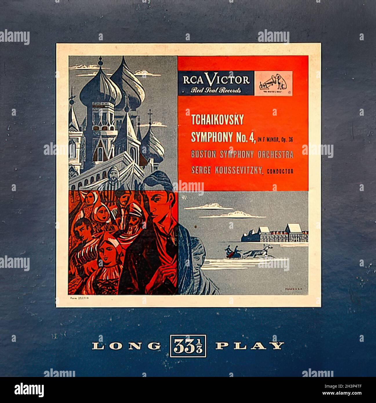 Tchaikovsky Symphony 4 - Koussevitzky Victor LP - Classical Music Vintage Vinyl Record Stock ...
