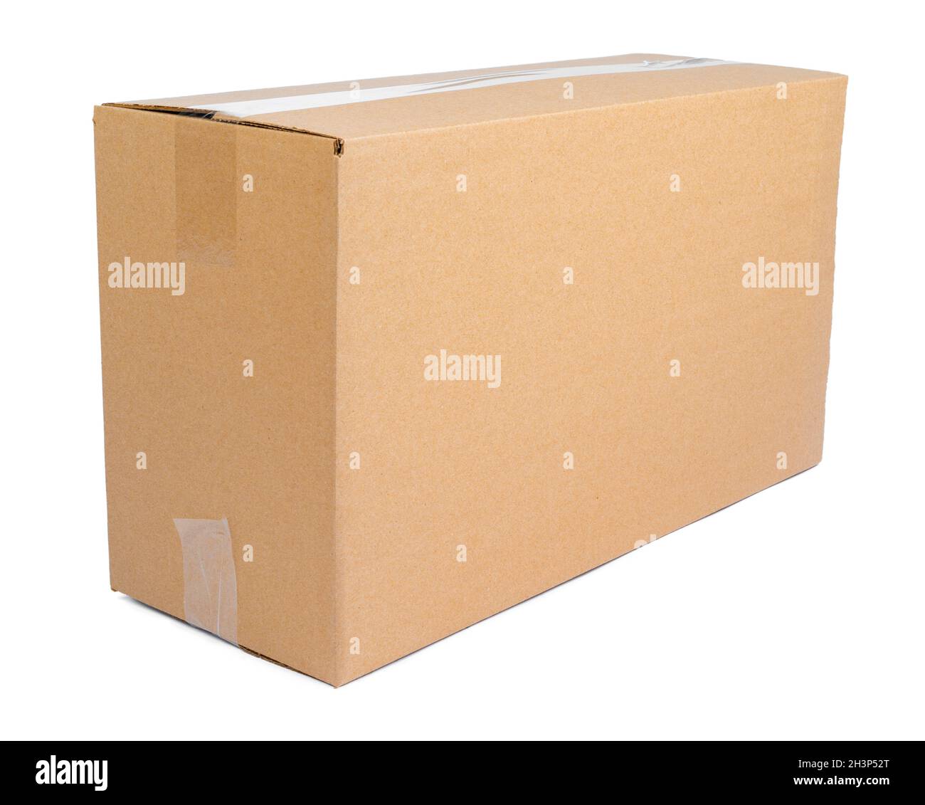 Single carton moving box isolated on white background Stock Photo - Alamy