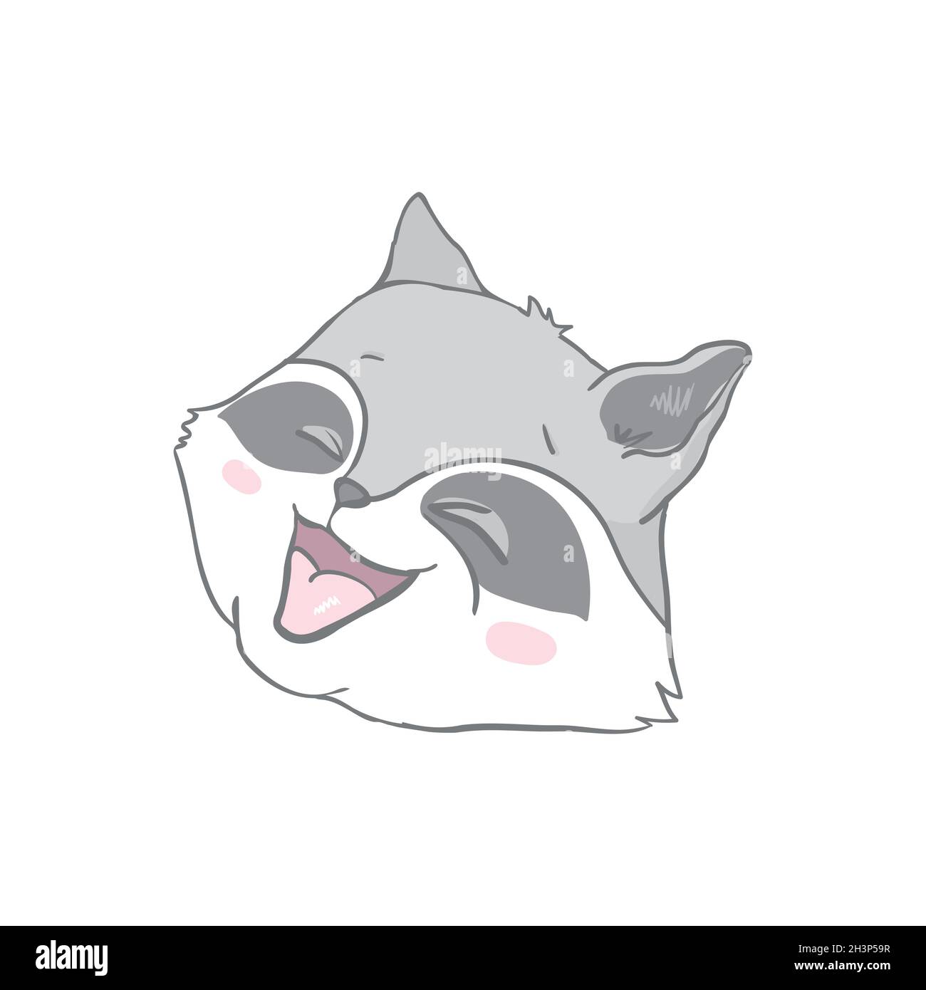 Cute Funny Raccoon, Lovely Wild Fluffy Forest Cartoon Character ...