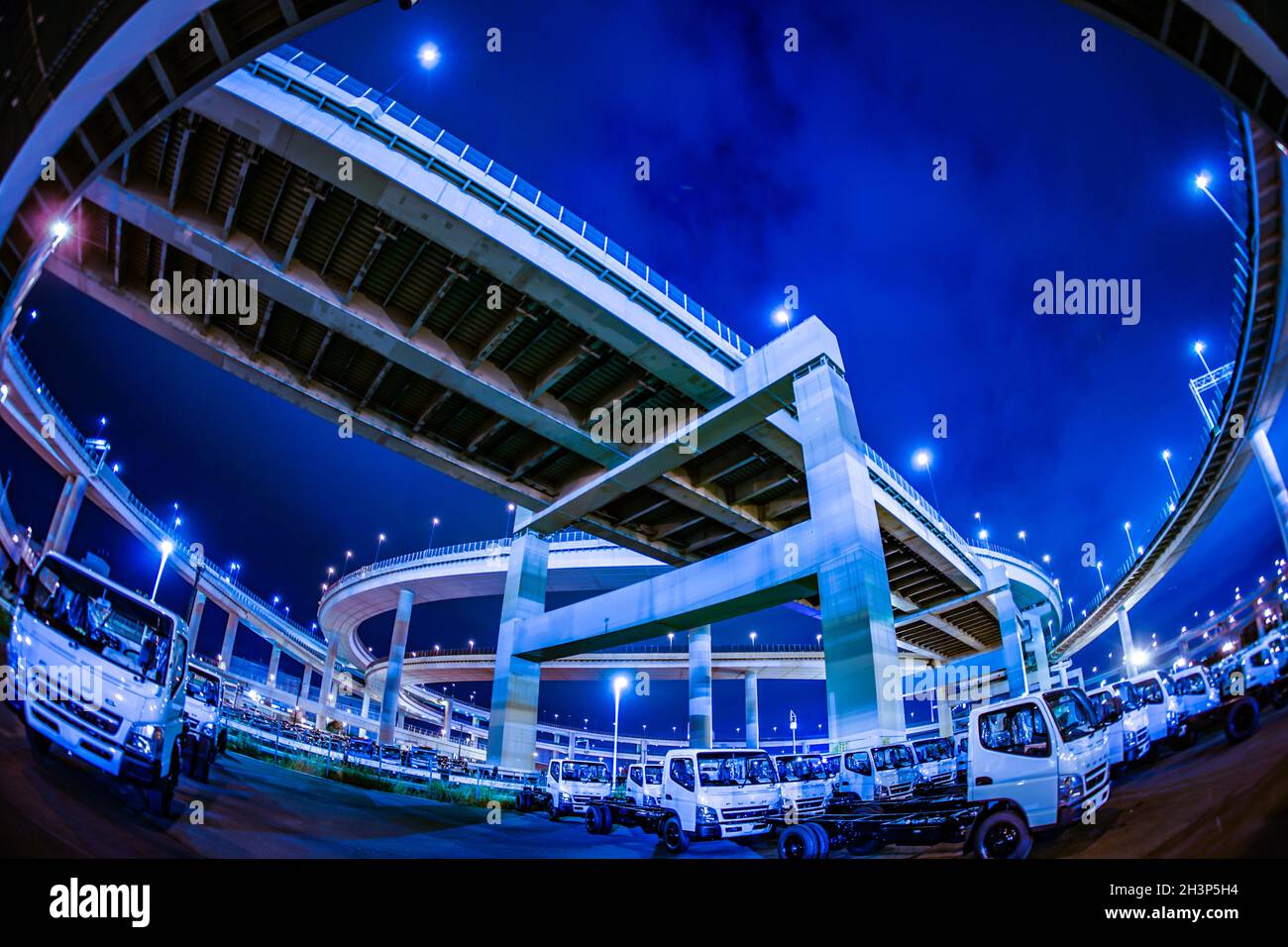 Bayshore Route Daikoku Junction (Tsurumi-ku, Yokohama City Stock Photo ...