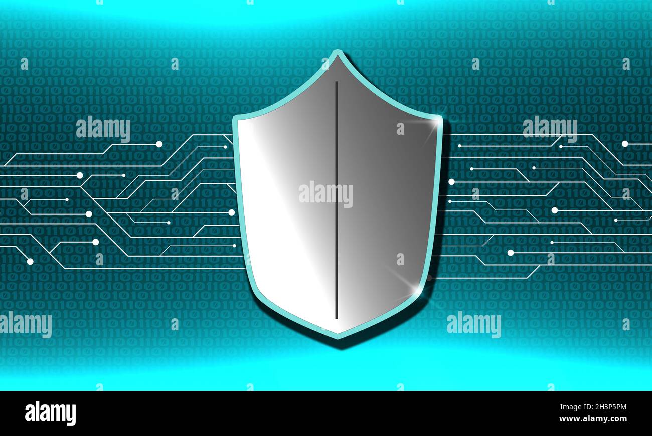 Rendering blue cyber security background hi-res stock photography and ...