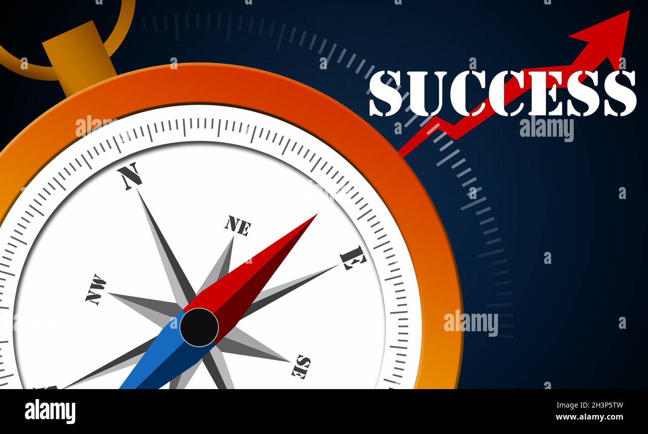 Business success concept with compass Stock Photo - Alamy
