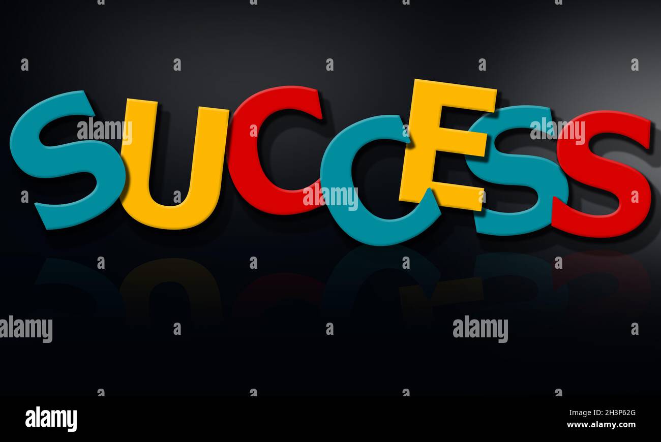 Success word composed of multicolored alphabet Stock Photo - Alamy
