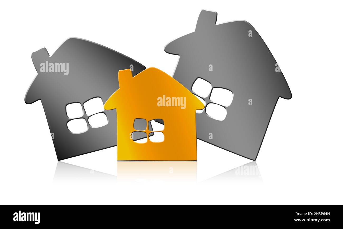 3d architecture house layout Cut Out Stock Images & Pictures - Alamy