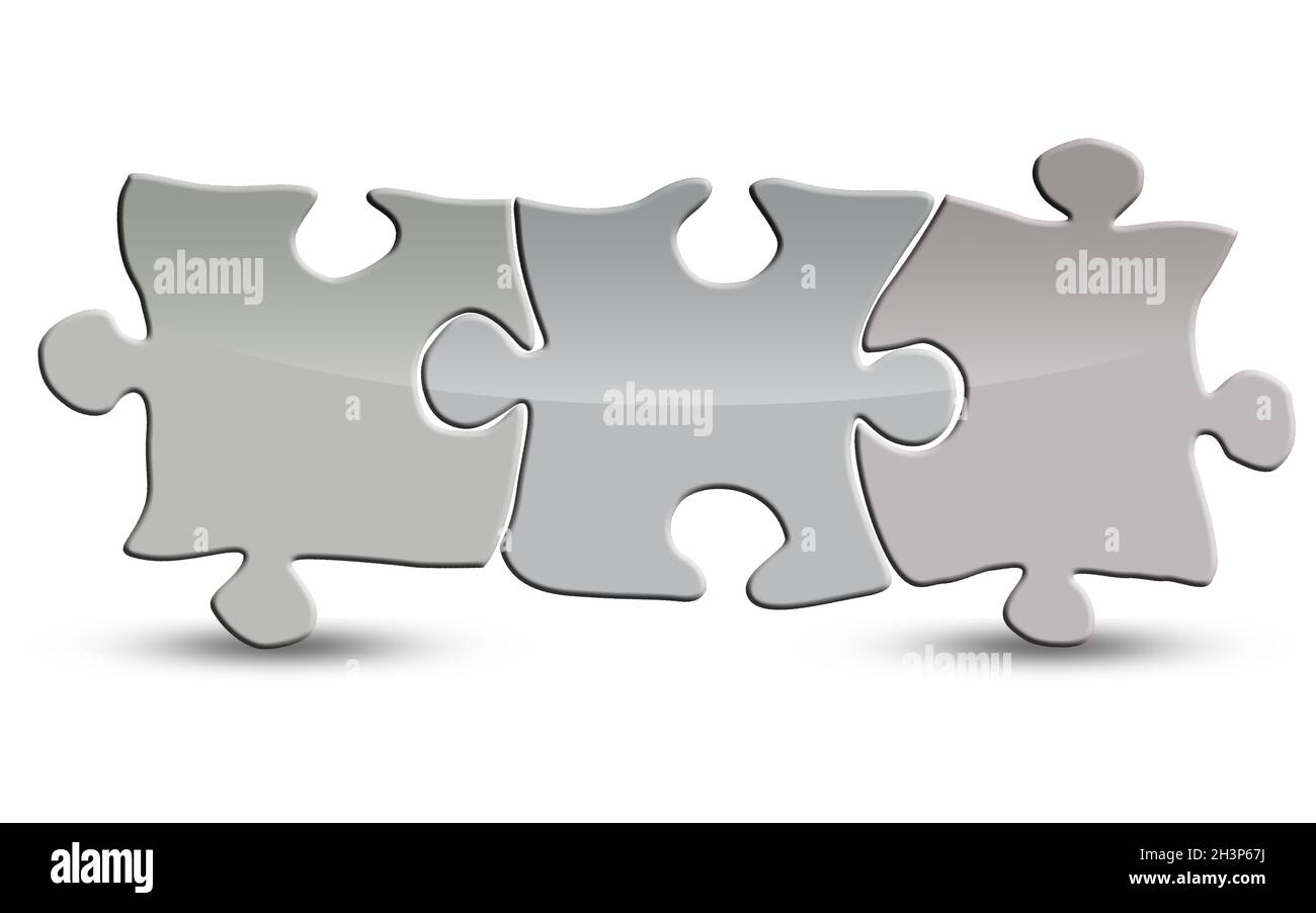 Blank puzzle isolated on white Stock Photo - Alamy