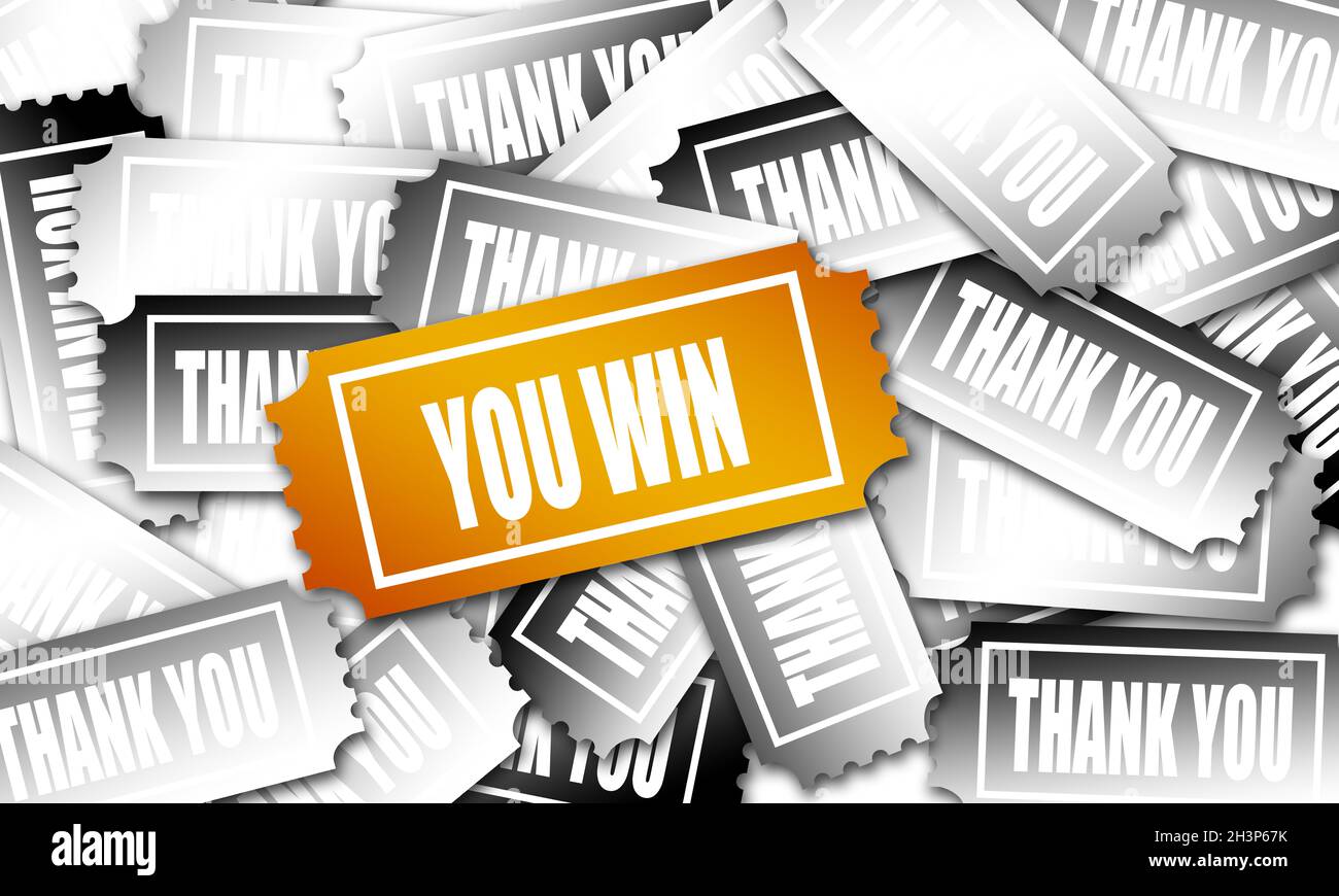 Golden raffle ticket hi-res stock photography and images - Alamy