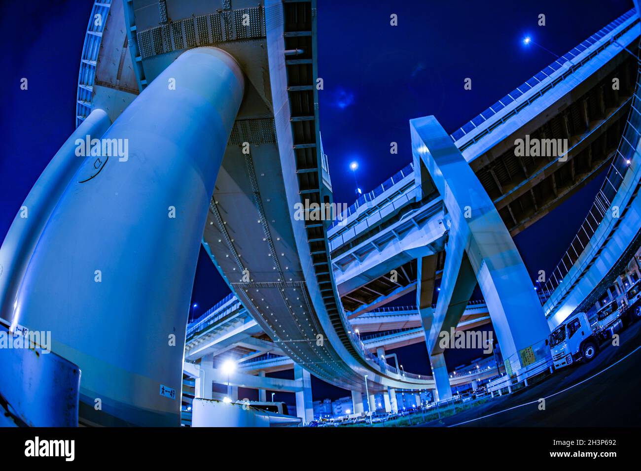 Bayshore Route Daikoku Junction (Tsurumi-ku, Yokohama City Stock Photo ...
