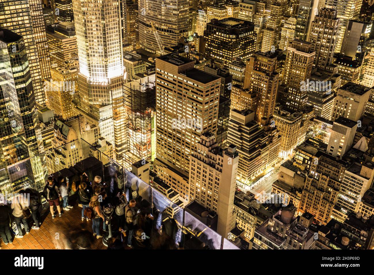 Rockefeller Center Observation Deck people 3 a view of the night view ...