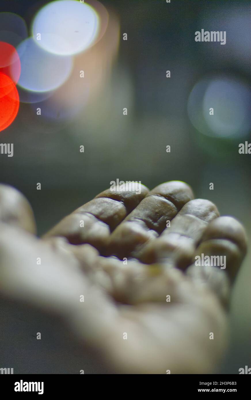Palm od a hand reaching outward Stock Photo - Alamy