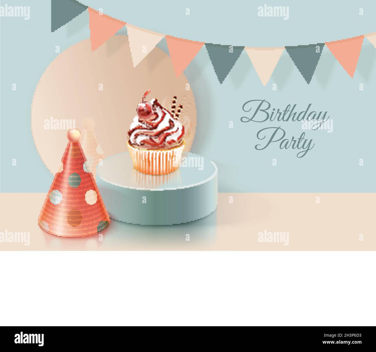 realistic 3d birthday background vector design illustration Stock ...