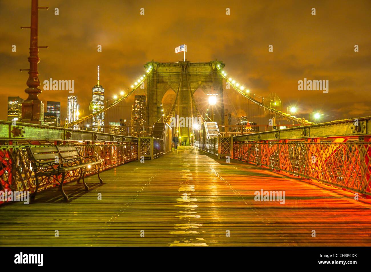 Night of the Brooklyn Bridge Stock Photo - Alamy