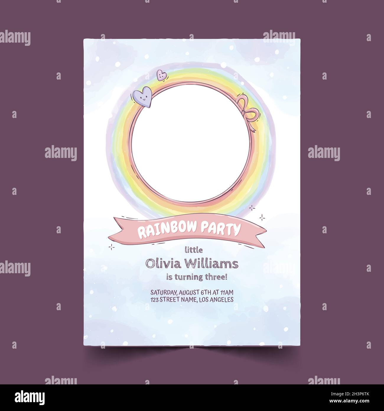 Rainbow Invitation Template