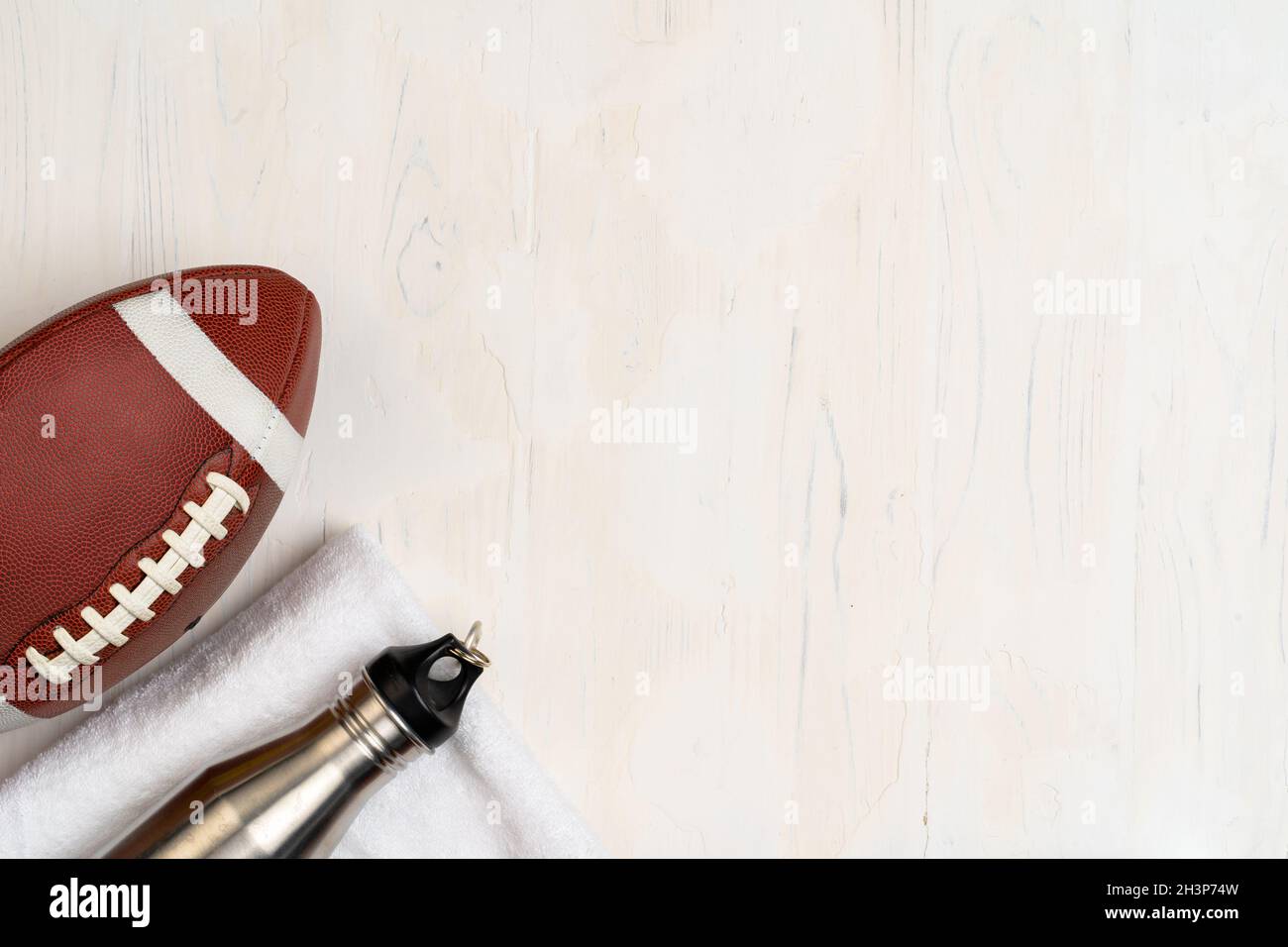 American game rugby ball, view from above Stock Photo - Alamy