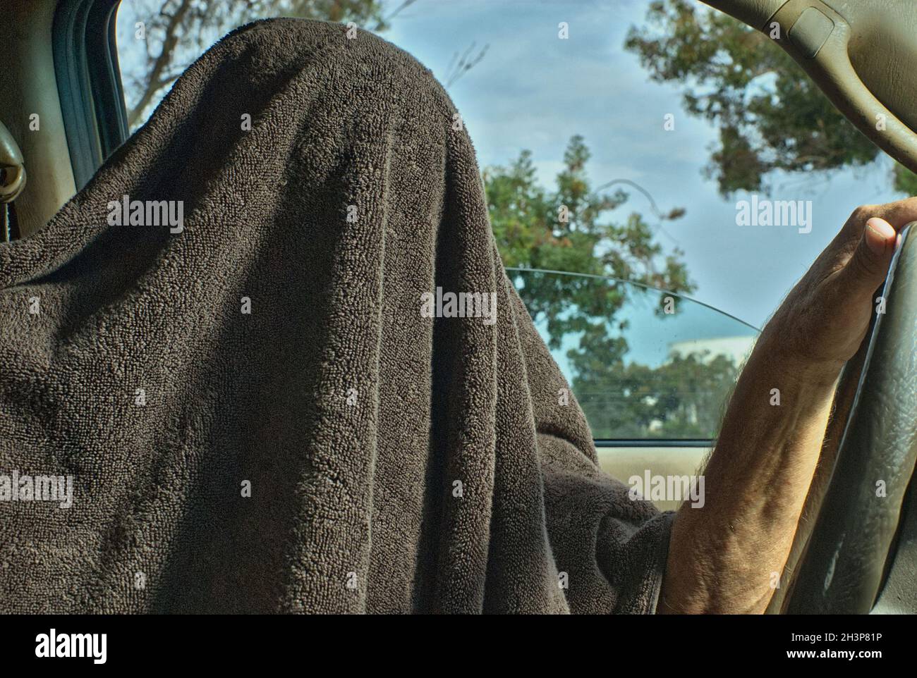 Driving while blind Stock Photo - Alamy