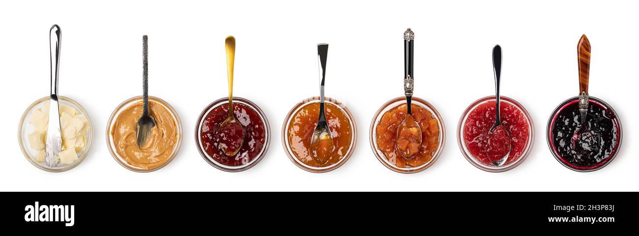 Strawberry spoon jam on Cut Out Stock Images & Pictures - Alamy
