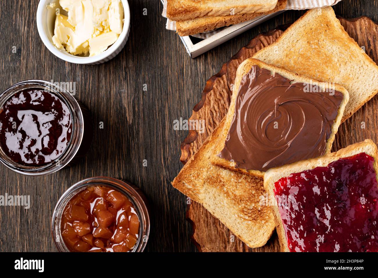 Toast jam slice food hi-res stock photography and images - Alamy