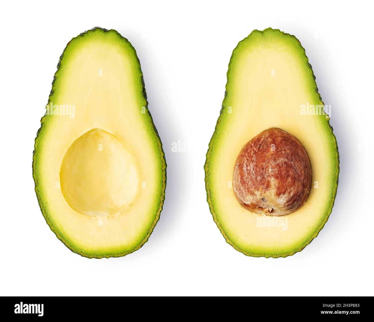 Avocado on white background Stock Photo - Alamy