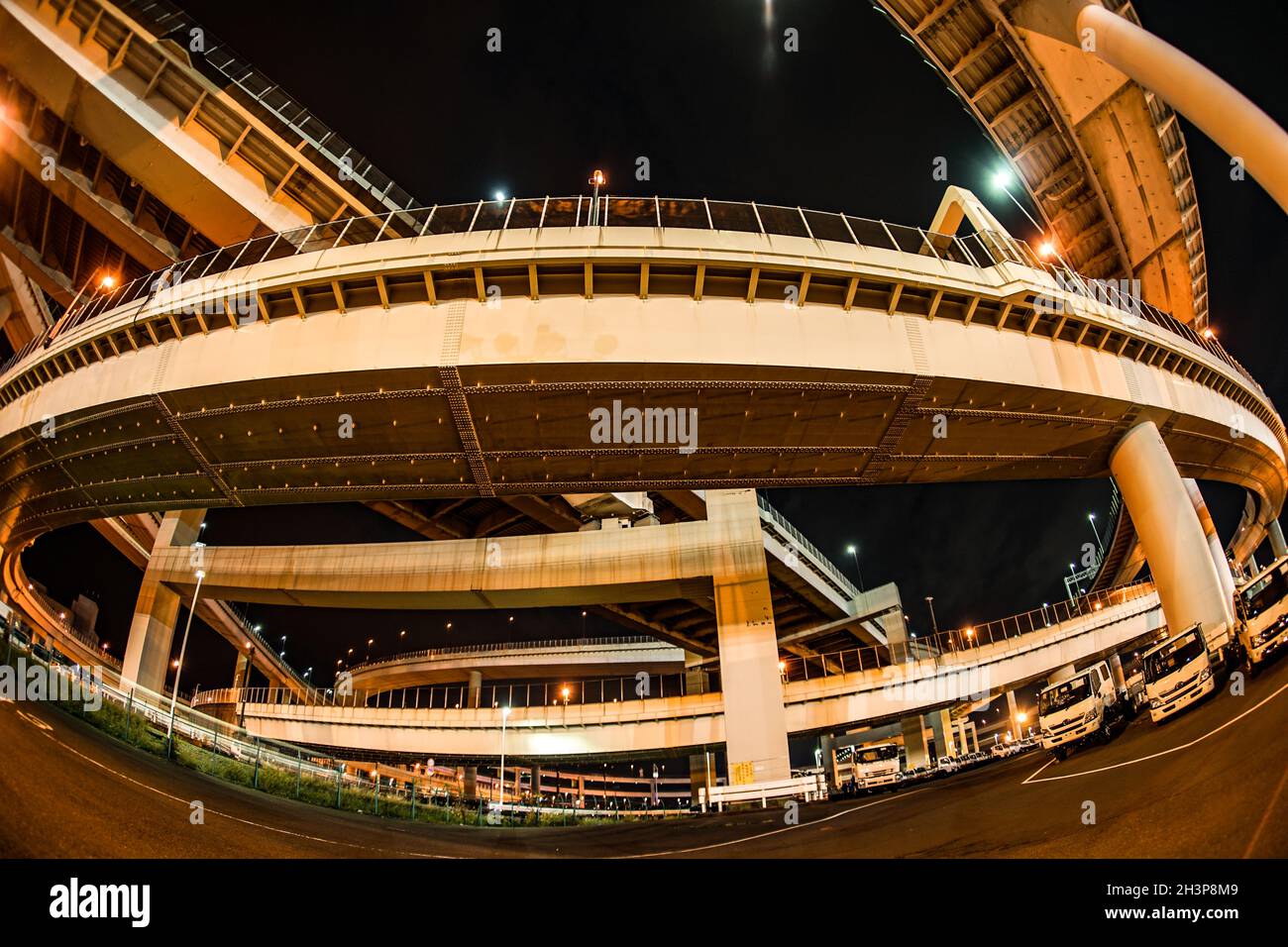 Bayshore Route Daikoku Junction (Tsurumi-ku, Yokohama City Stock Photo ...