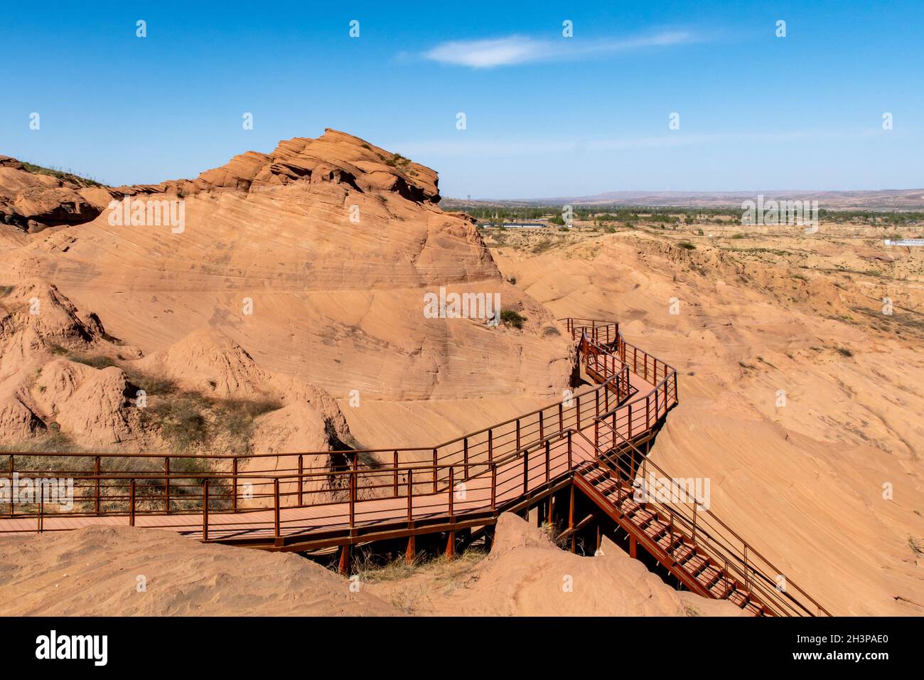 The Jingbian Wave Valley is a red sandstone landform in northern ...