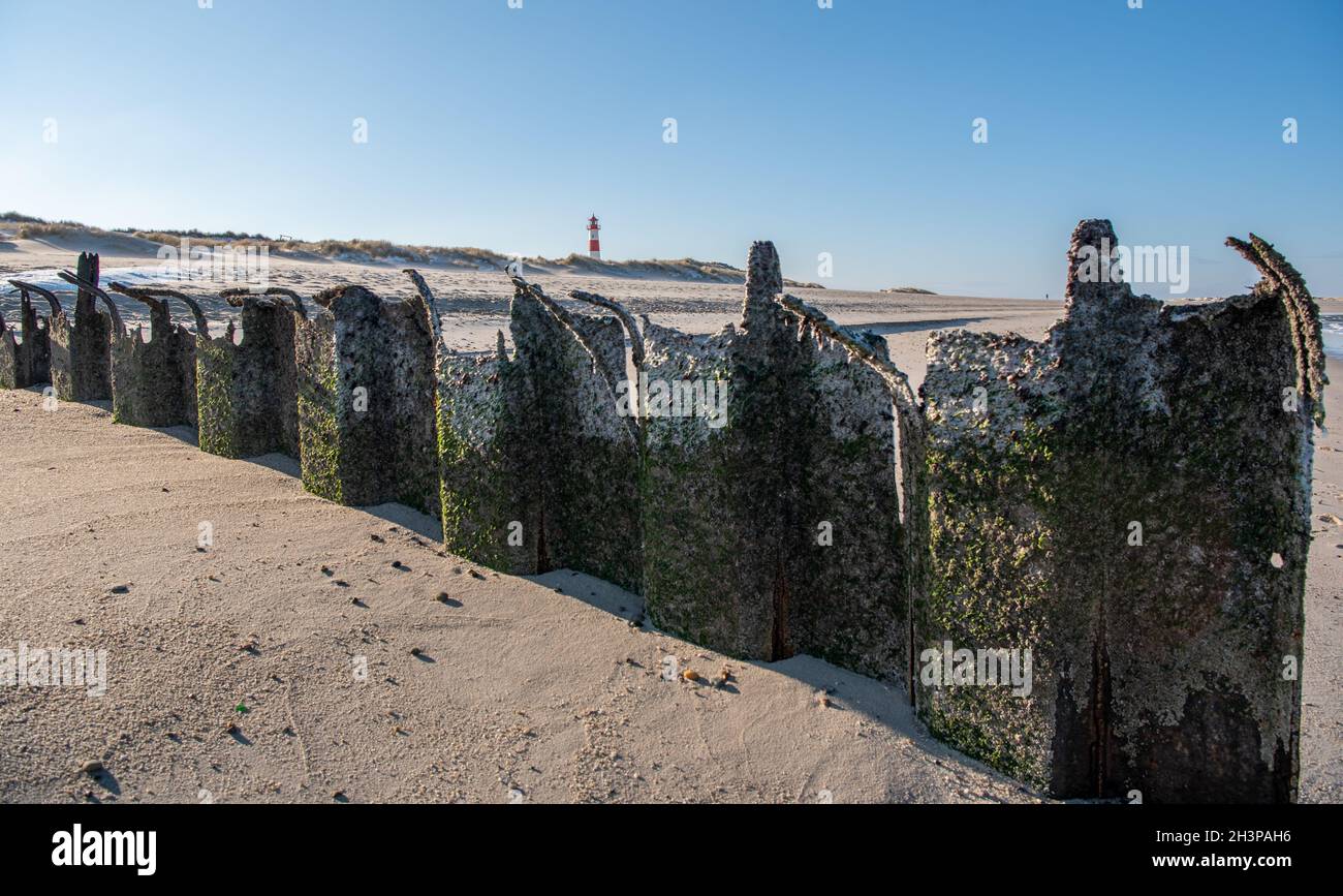 Old metal groyne Stock Photo - Alamy
