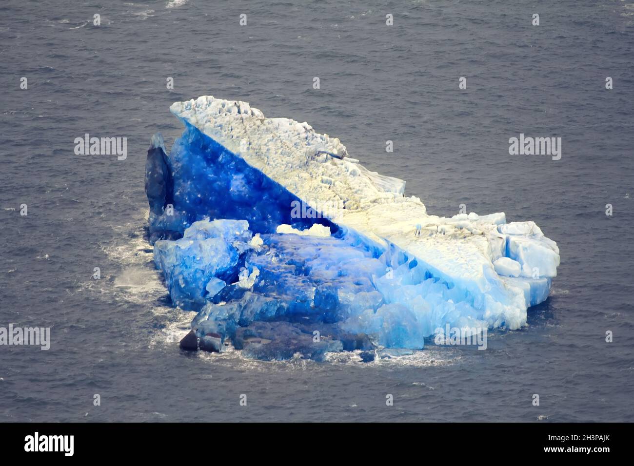 Blue Arctic icebergs Stock Photo - Alamy