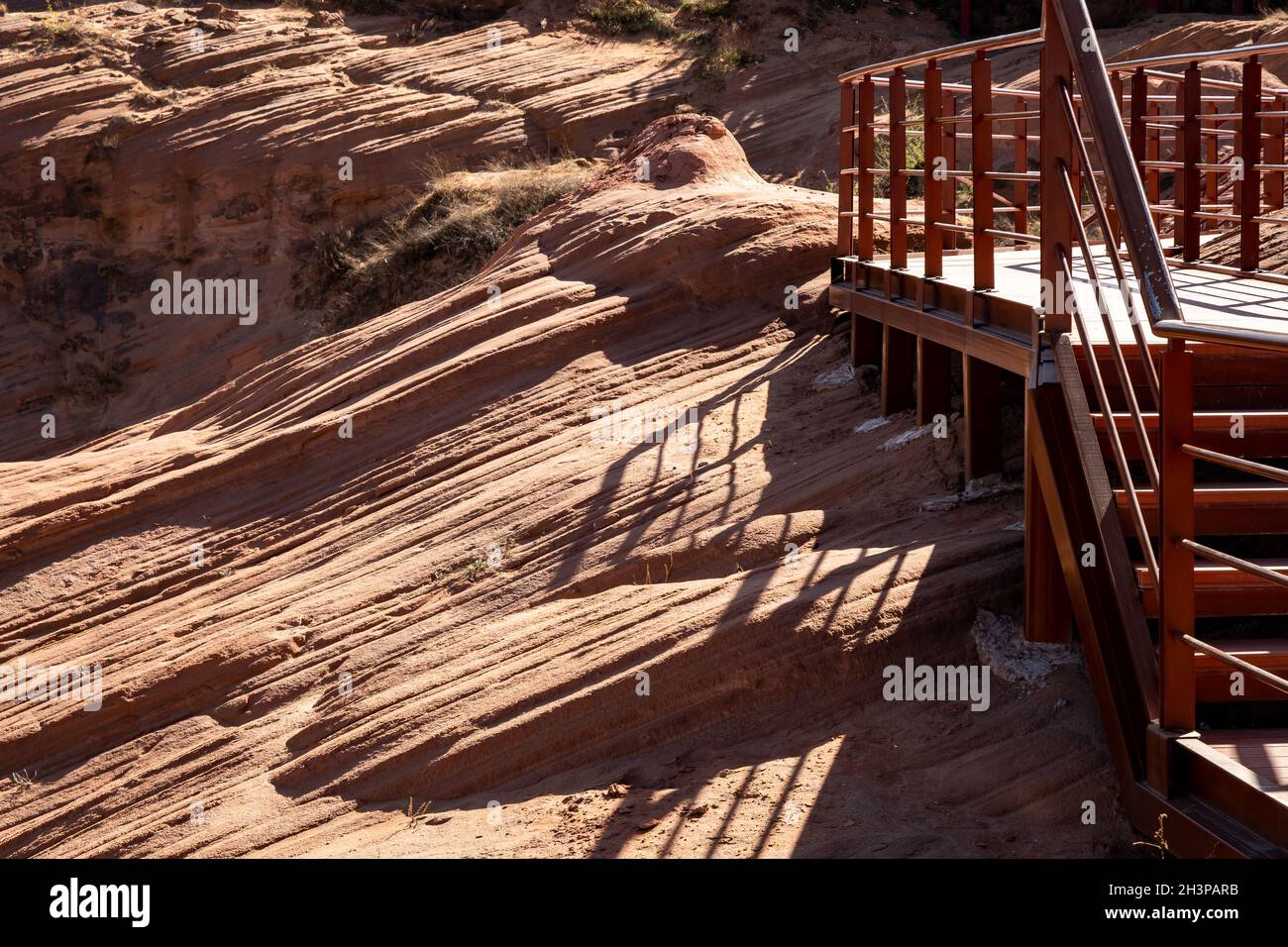 The Jingbian Wave Valley is a red sandstone landform in northern ...