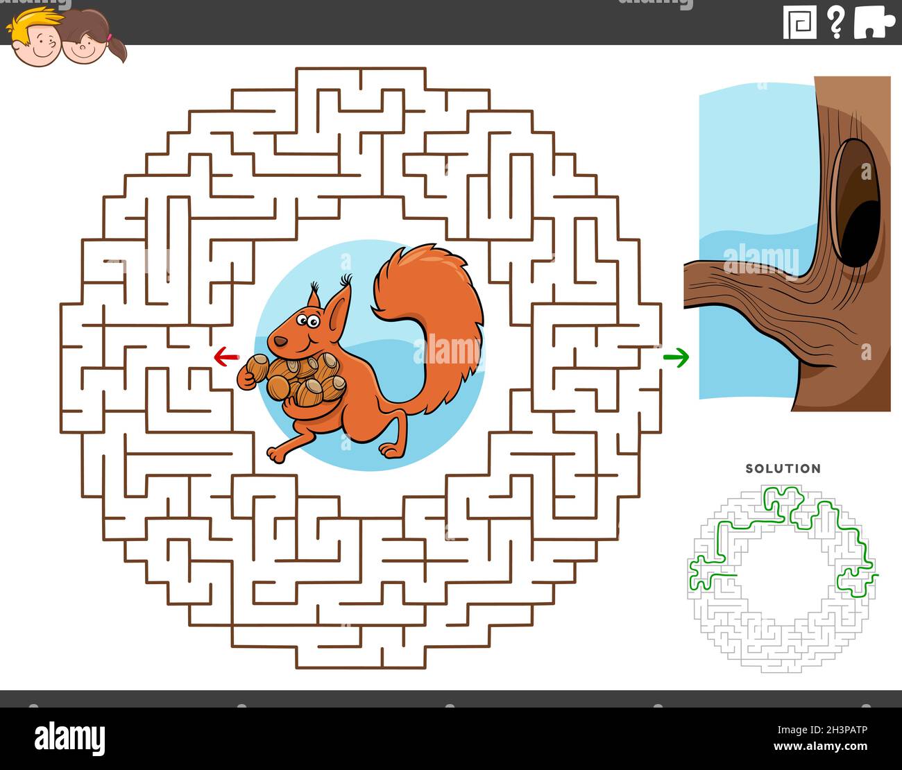 Cartoon squirrel puzzle game hi-res stock photography and images - Alamy