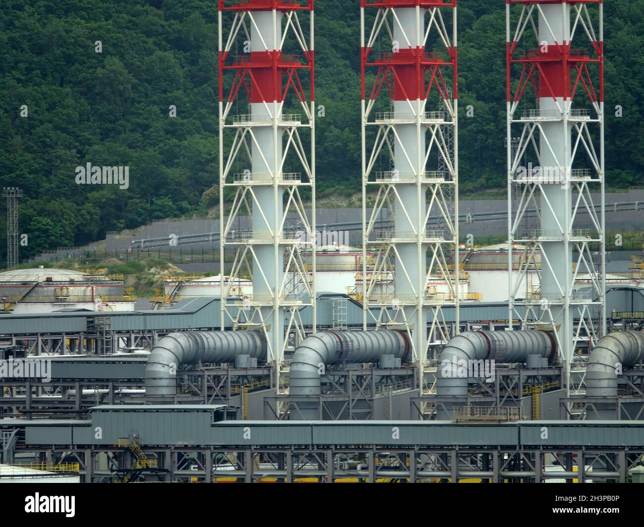 Oil station gasoline fuel at the rail road Stock Photo - Alamy