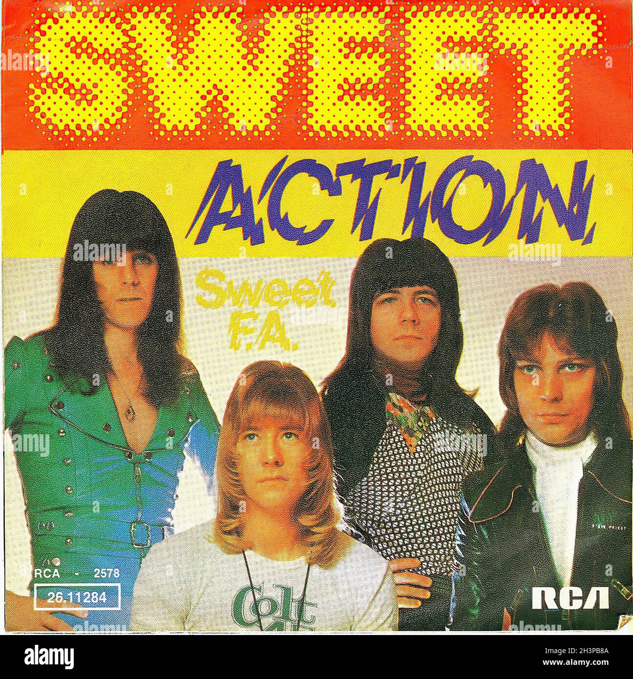 Vintage Vinyl Recording - Sweet - Action - D - 1975 Stock Photo - Alamy
