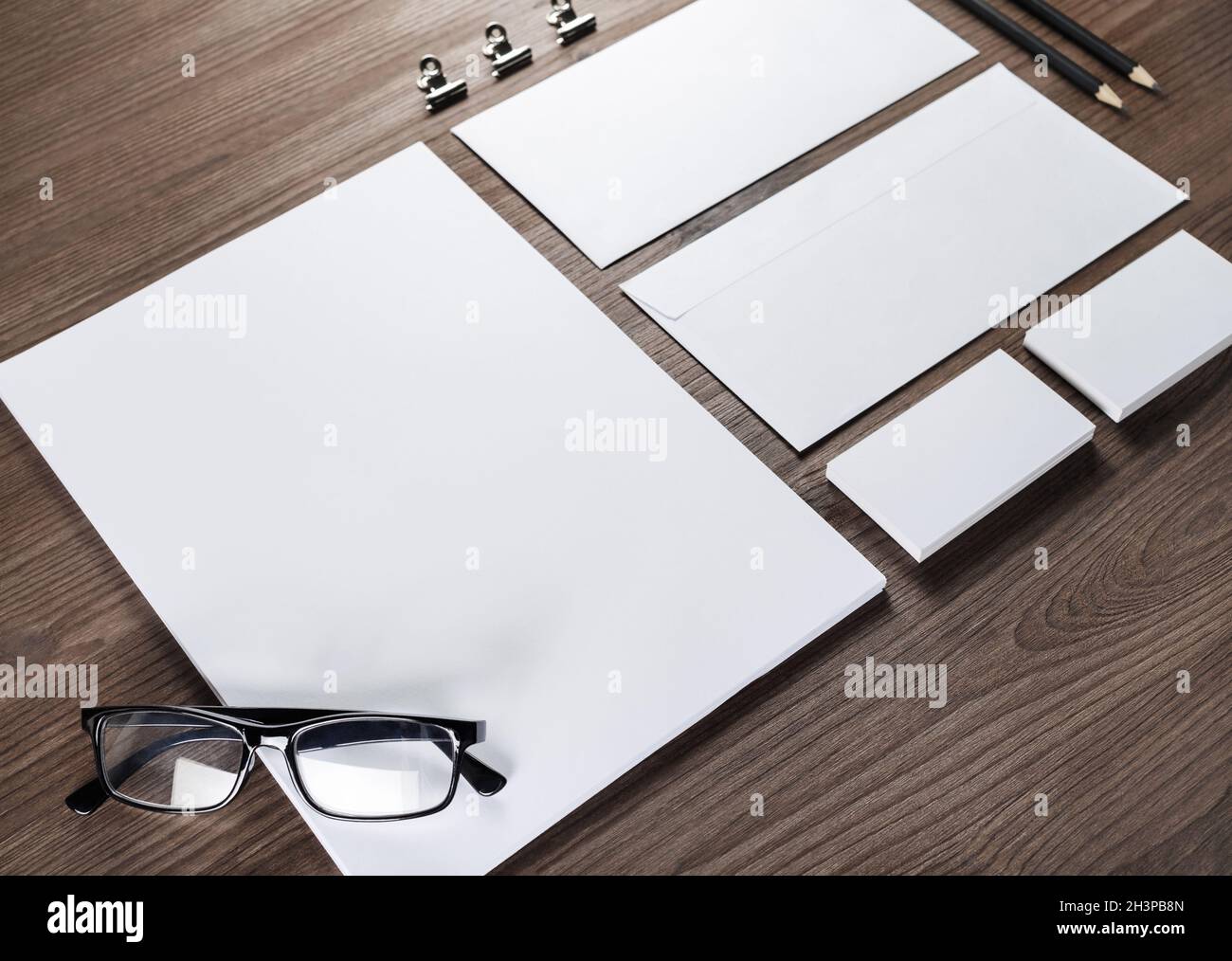 Blank stationery template Stock Photo - Alamy
