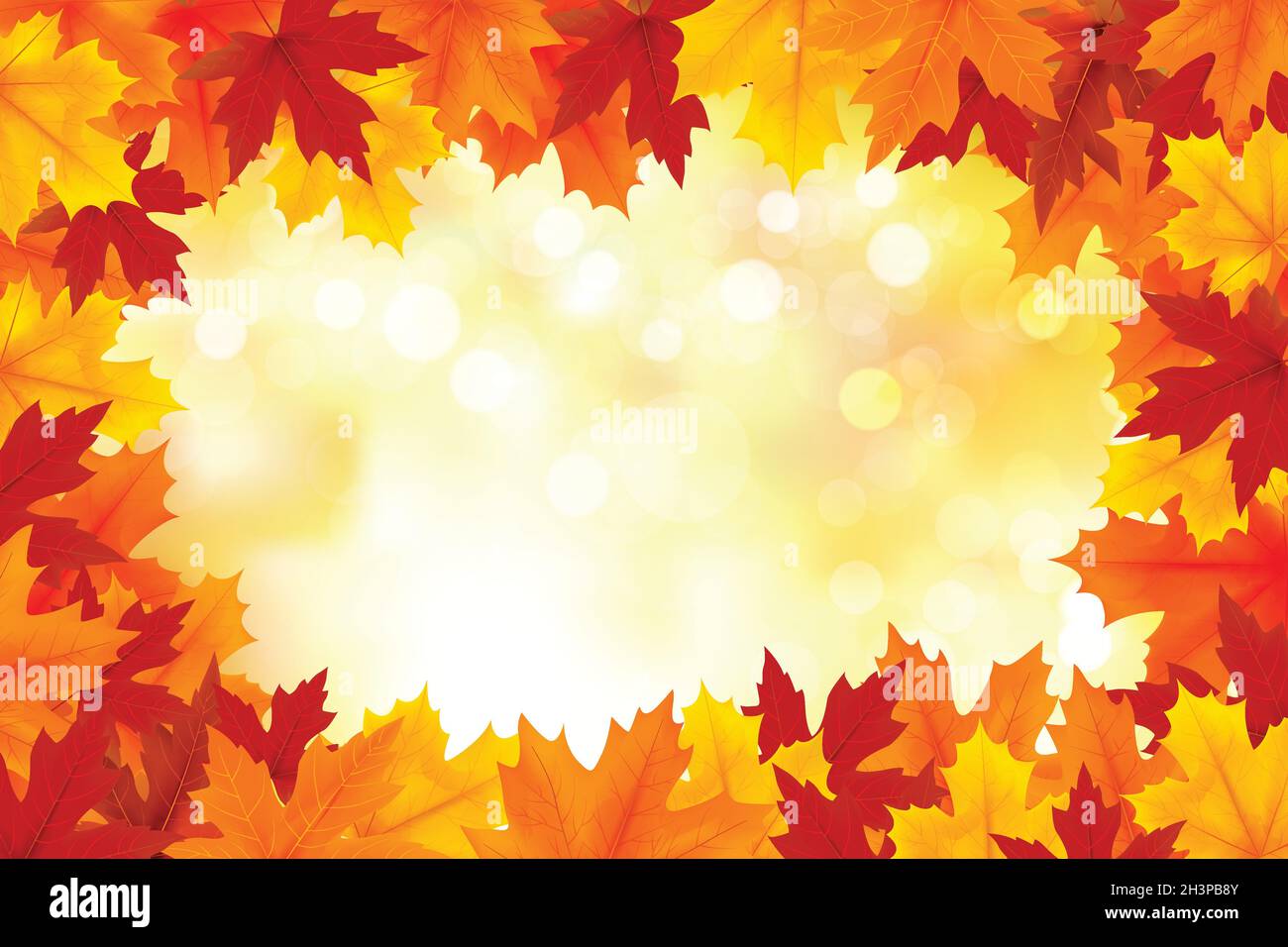 realistic autumn background vector design illustration Stock Vector ...