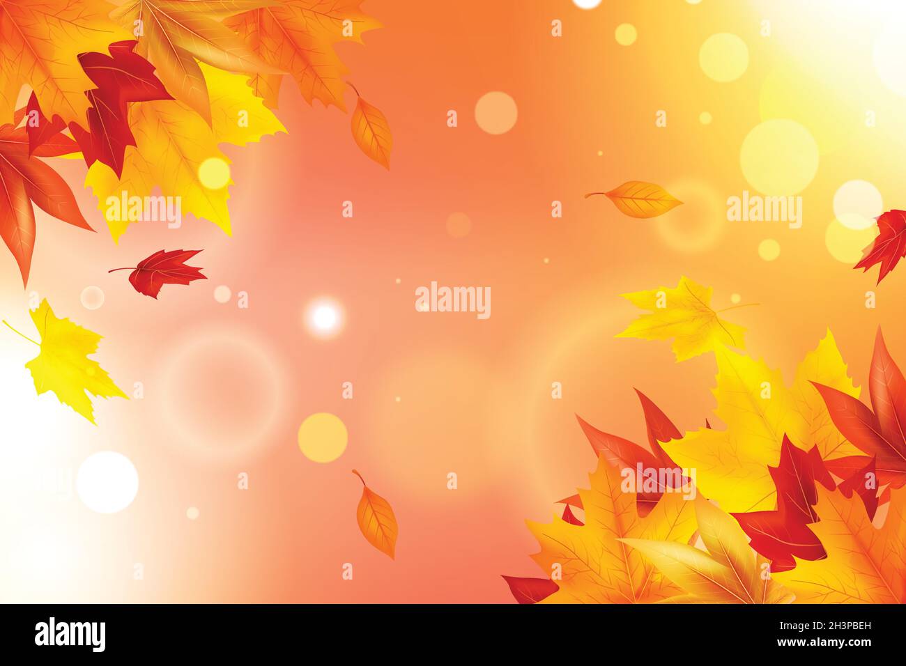 realistic autumn background vector design illustration Stock Vector ...