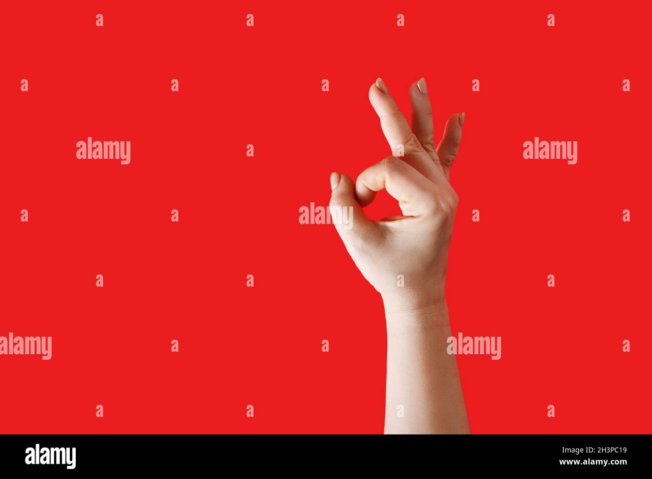 Hand ok sign Stock Photo - Alamy