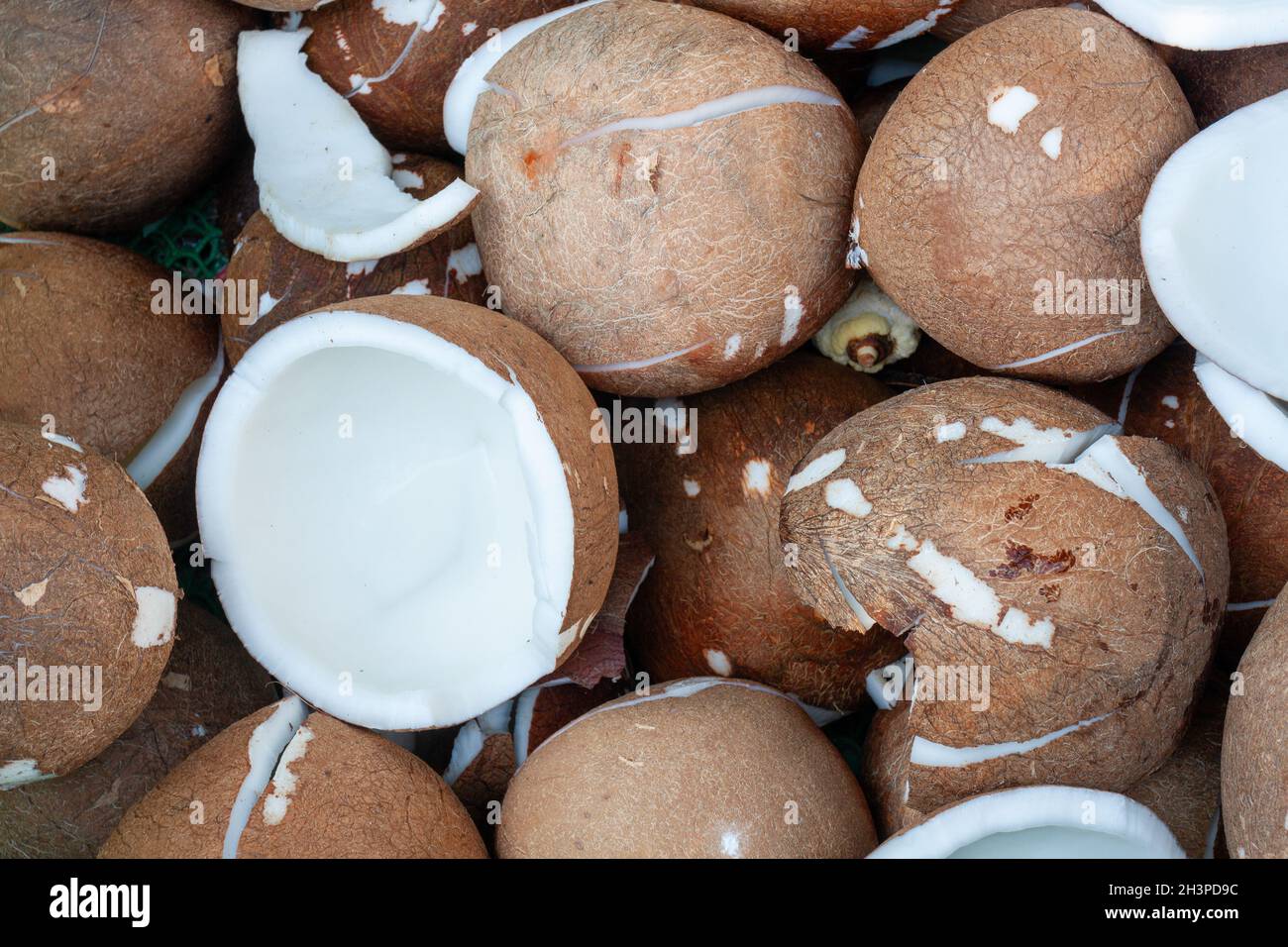 Inner of fresh Coconut for make coconut milk Stock Photo - Alamy