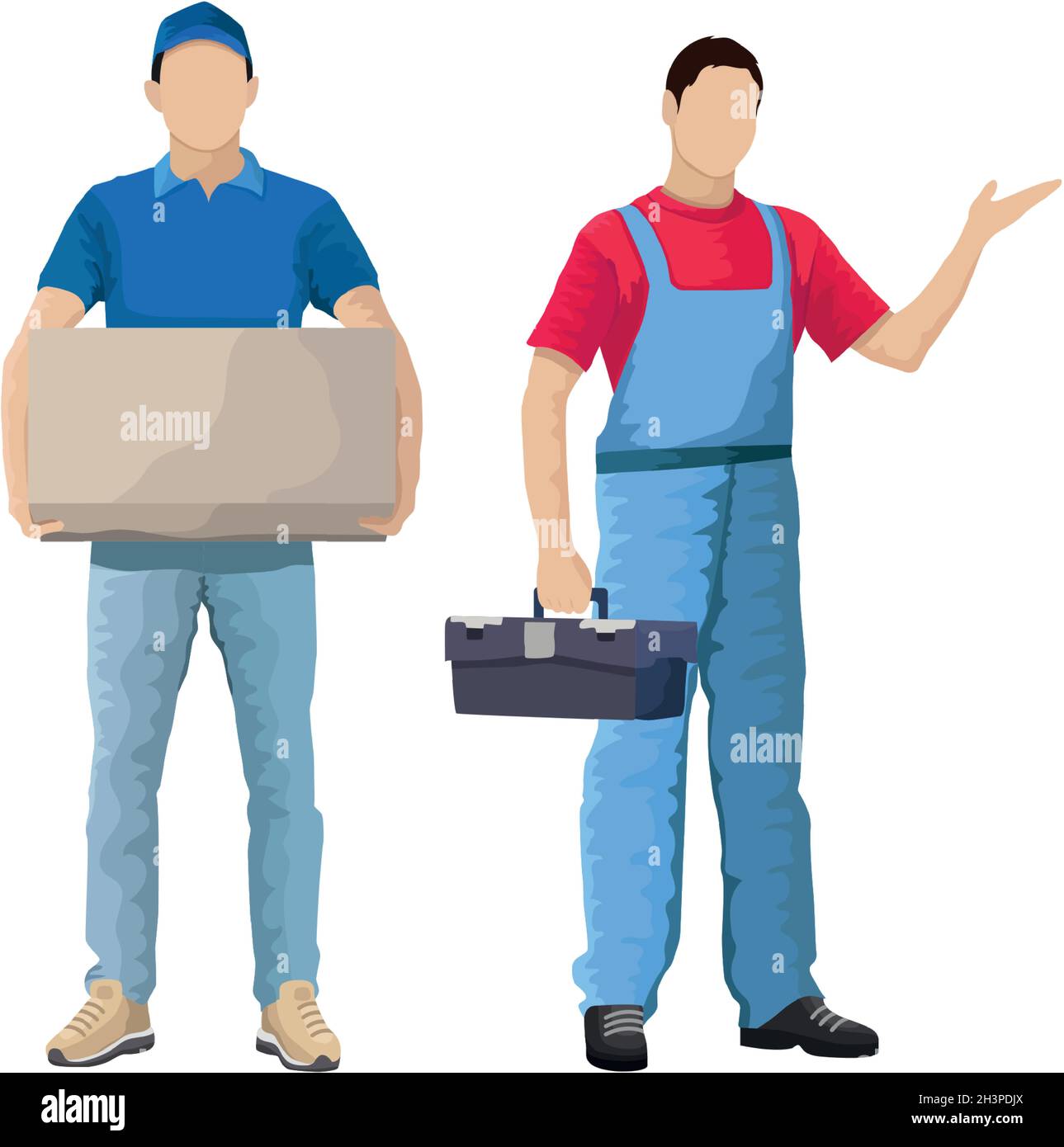 Group of people working professions on a white background - Vector ...