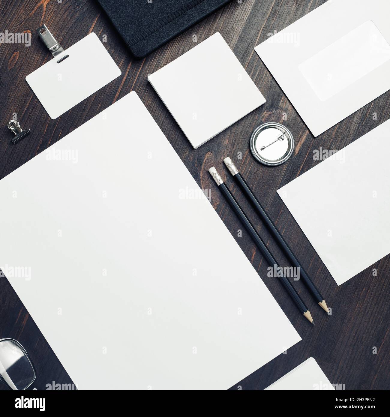 Blank stationery set Stock Photo - Alamy