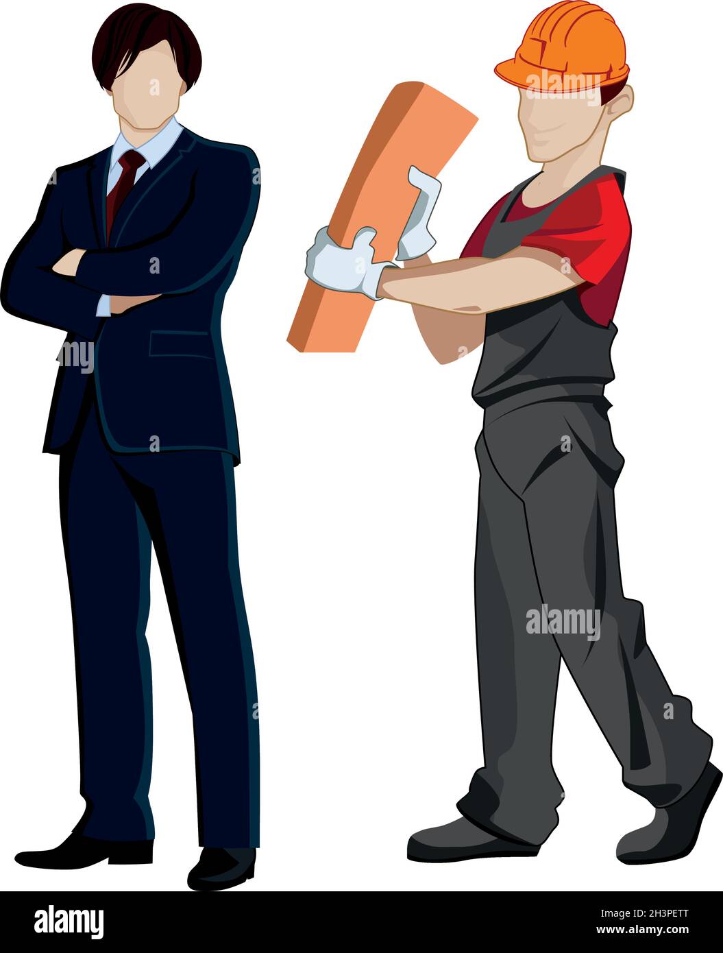 Group of people working professions on a white background - Vector ...