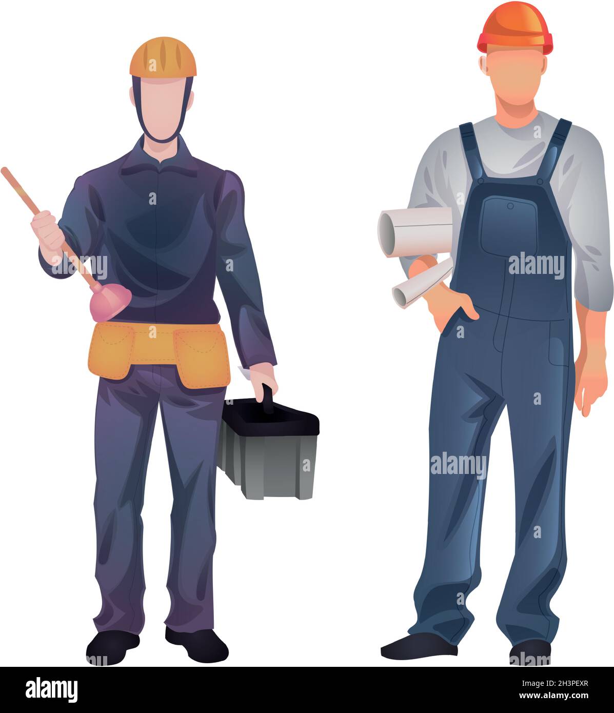 Group of people working professions on a white background - Vector ...